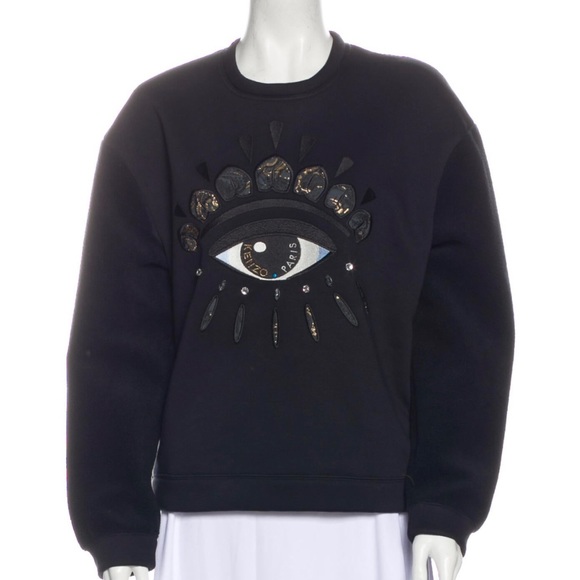 Kenzo | Sweaters | Kenzo Black Eye Sweater | Poshmark